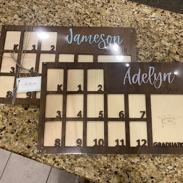 School Years Photo Frame * Kindergarten to Grade 12 to Graduation ...