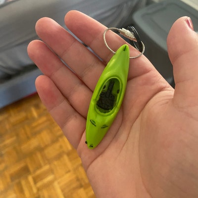 White Water Recreational Kayak Key Chain KEYAK - Etsy