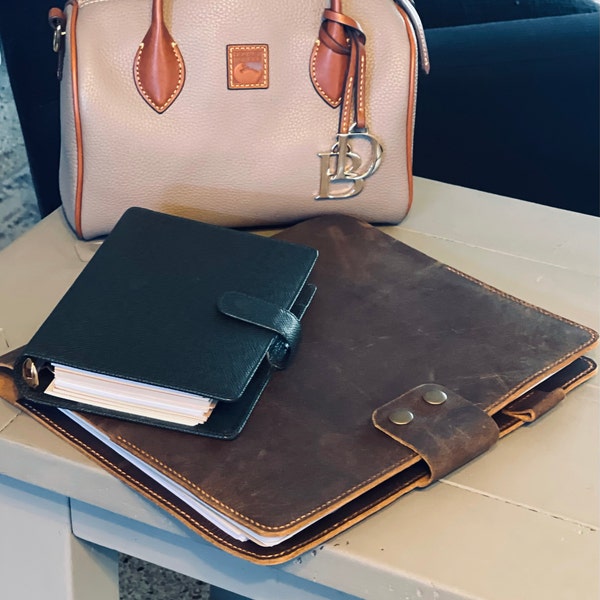 Rustic Leather Cover Case for 5 Five Star Spiral Notebooks Leather ...