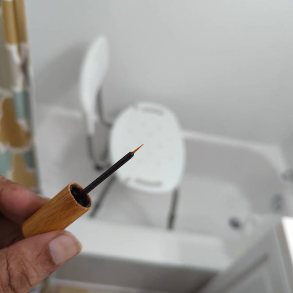 Empty Frosted Glass Mascara Tube - 8ml Bottle Spoolie Wand Bamboo ...