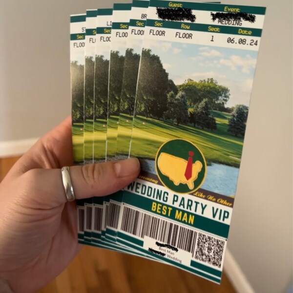 Groomsmen Proposal Ticket Golf – Personalized Masters Groomsmen Gift ...