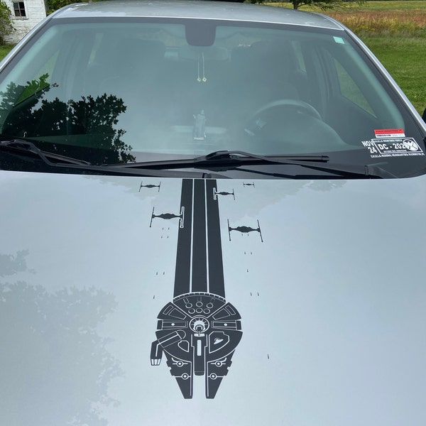 Millennium Falcon Car Hood Decal: Star Wars Inspired Tie Fighter ...