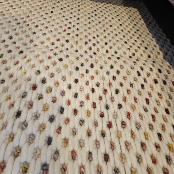 Rainbow Felted Custom Shag Rug, Premium Wool, Multi Coloured, Funky ...
