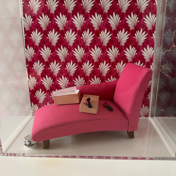 Dolls House Wallpaper 1/12th or 1/24th Scale Quality Paper Pink / Gold ...