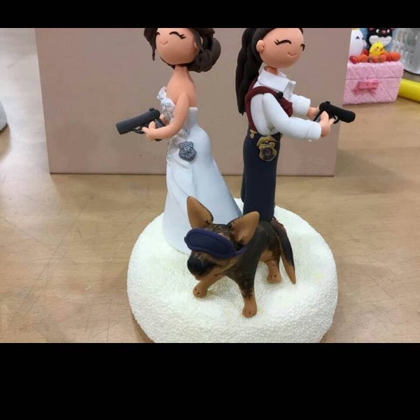 Police, Agent, Law Inforcement Custom Wedding Cake Topper Gift ...