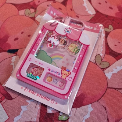K-snack Claw Machine Shaker Keyring Korean Keychain, Charms, Kawaii ...