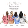 Best Friends Personalized Print, Custom 3 Friend Prints, Three Best ...