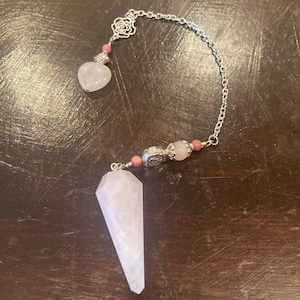Rose Quartz Pendulum Scrying Divination Rose Bead Rose Charm Rose ...