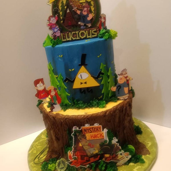 Gravity Falls Birthday Cake Topper: Personalized Party Decor - Etsy
