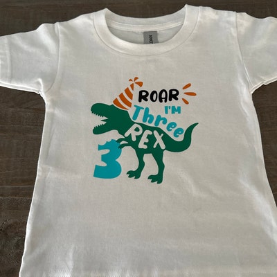 Roar I'm Three Rex Svg, Three Rex Birthday Svg, 3rd Birthday Kids Svg ...