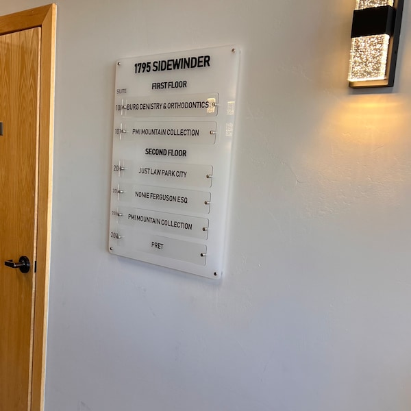 Office Directory, Multiname Plate Standard Gold Plates, Custom Building ...