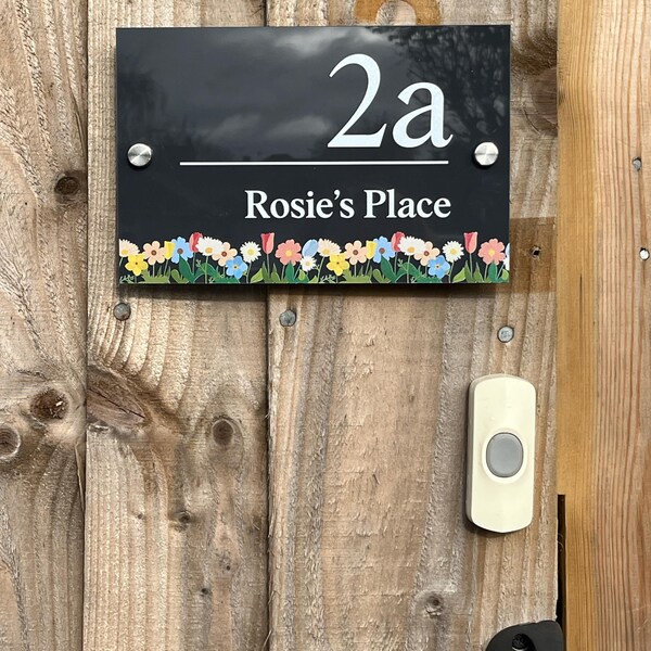 Modern Anthracite House Number Sign No Number Thin Stainless Steel ...