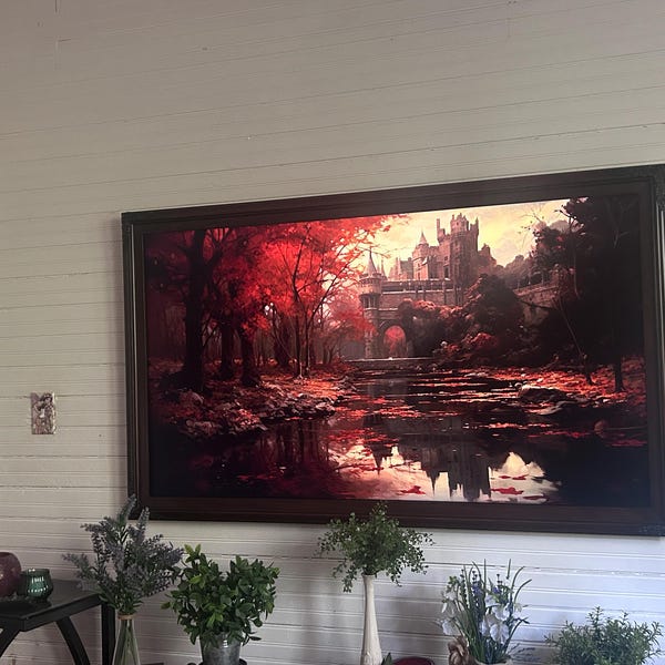 32, 43, 50, 55 Inch Ornate Frame for Samsung the Frame TV, Satin Black ...