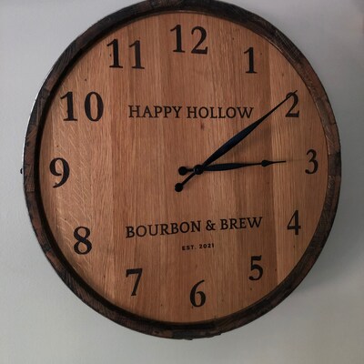 Whisky Barrel Clock - Etsy