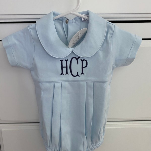 Monogrammed Baby Boy Bubble, Boy Easter Outfit, Personalized Boys ...