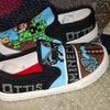 Minecraft Painted Shoes - Etsy