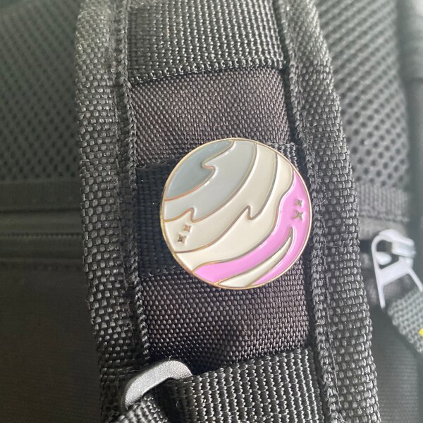 Asexual Pastel Planet Enamel Pin | Ace Pride Aroace Gift Subtle Pins ...