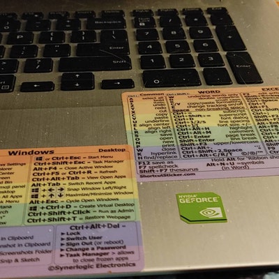 Word/excel for Windows PC Keyboard Shortcut Sticker No-residue ...