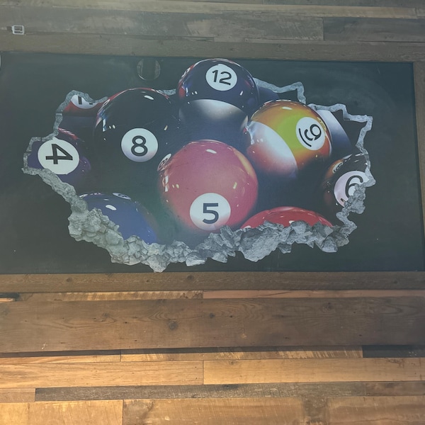 8 Ball Pool Smashed 3D Wall Decal Art Sport Vinyl Decor Sticker - Etsy