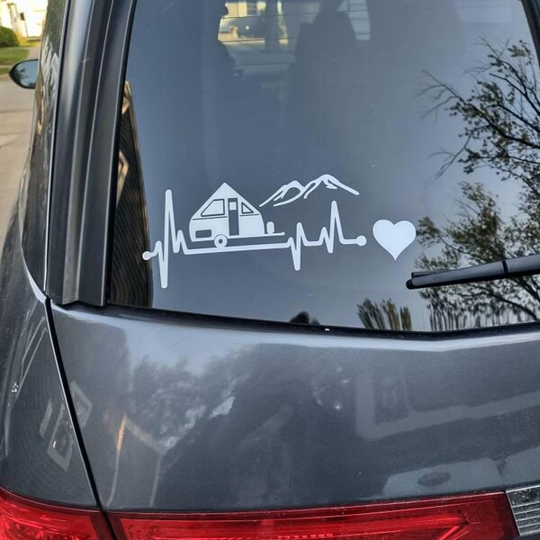 Helicopter Heartbeat Lifeline Decal Sticker | Gift for Military Veteran ...