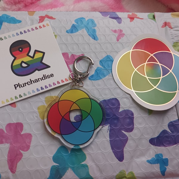 Plural Pride Rings Enamel Pin - Gold - Etsy