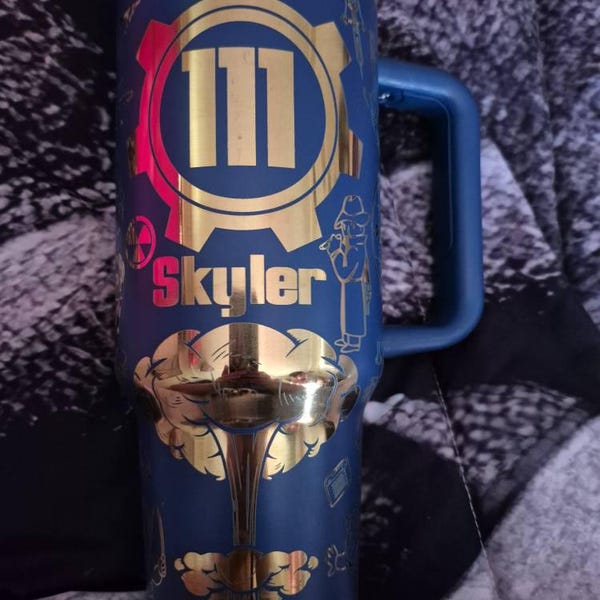 WALLEN Tumbler Cup Permanent Laser Engraved Large 40oz With Handle Lid ...