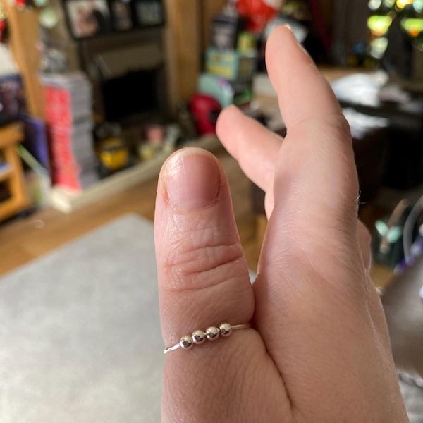 Fidget Ring for Anxiety, Stress Relief Jewelry, Adhd, Worry Spinner ...