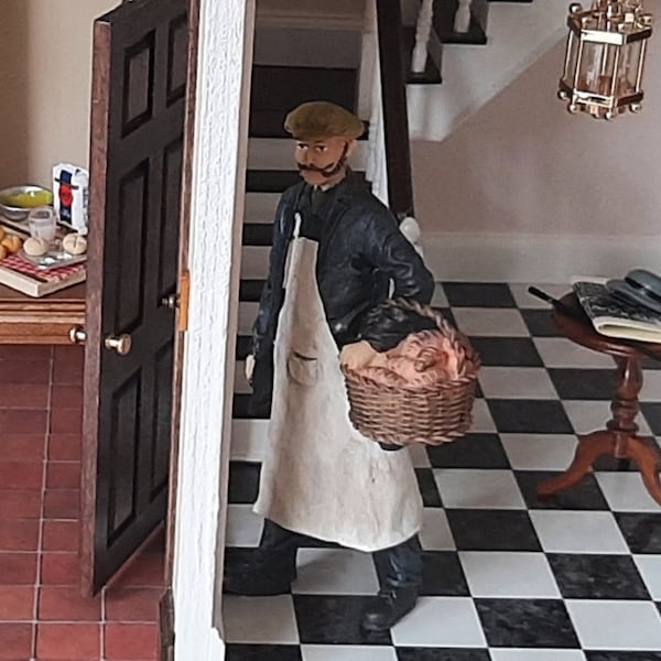 Dolls House People Baker With Basket of Fresh Bread Resin Figure - Etsy