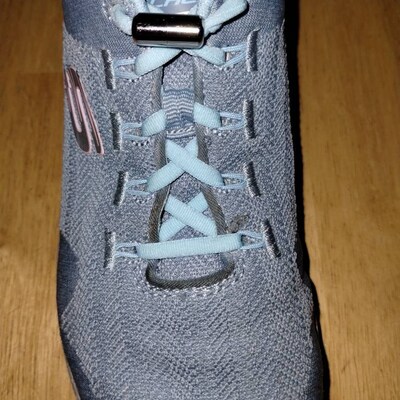 NO TIE Metallic Magnetic Shoelaces, Elastic Non Tie Lace, Lazy Shoe ...