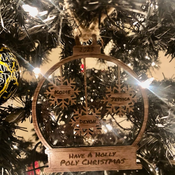 Personalized Polyamory Ornament - Have a Holly Poly Christmas 2025 - Etsy