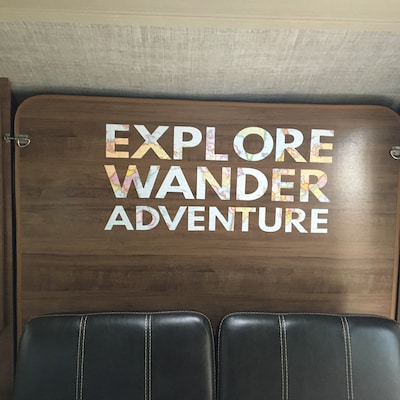 Explore Wander Adventure Wall Decal Travel Quote Map World - Etsy