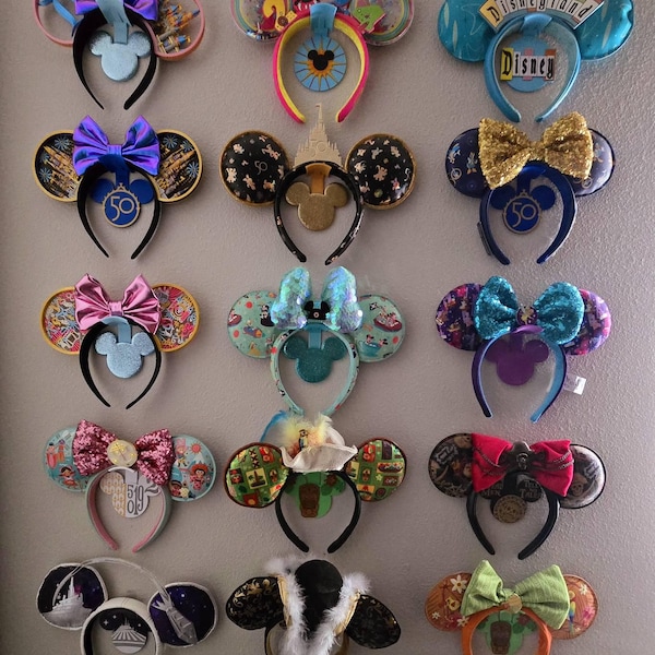 Glitter Mouse Head Hooks, Mouse Ears Display - Etsy