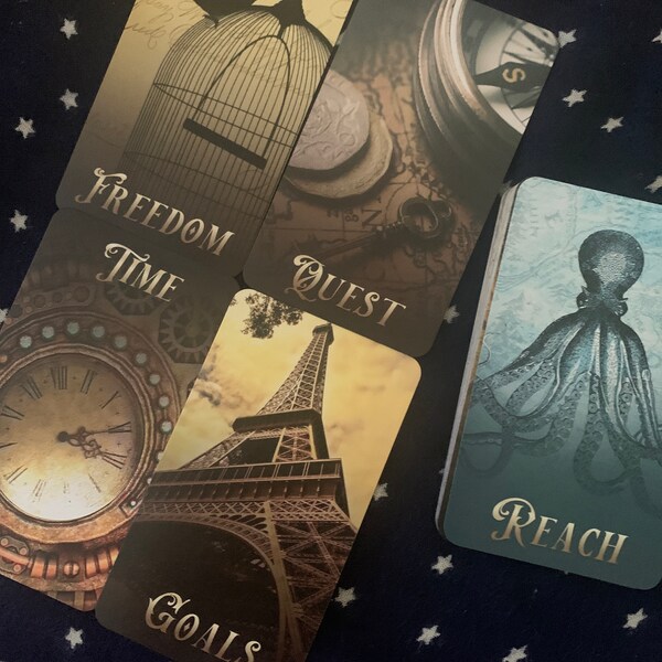 CUSTOM PREORDER: Victorian Steampunk Oracle Deck With Meanings Tarot ...