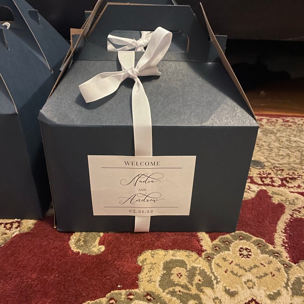 Classy Wedding Welcome Boxes - Wedding Welcome Box Kits - Formal ...