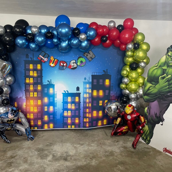 Superhero Birthday Banner, Superhero Party, Superhero Birthday, Kids ...