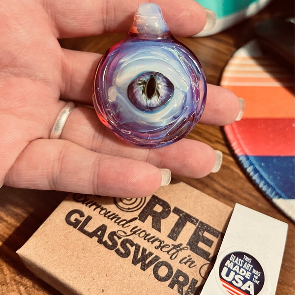 1.8 Vortex Marble Clown Fish Dichroic Glass Orb Ocean Wave Air Trap ...