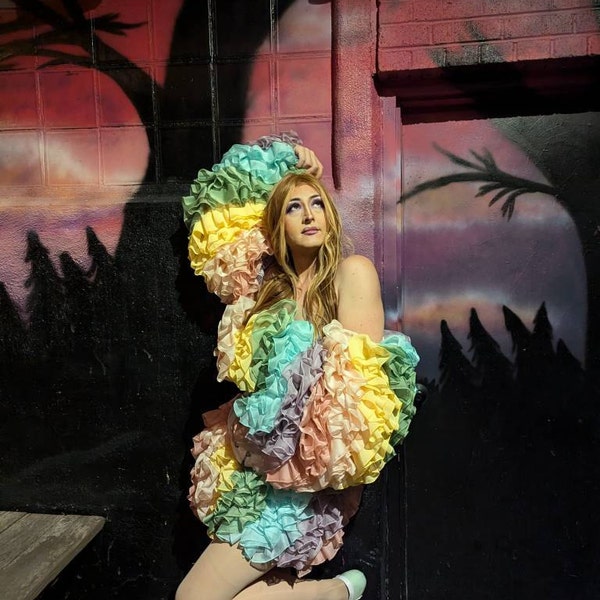 April Ruffles Dress // Custom Length 70-90 Cm According to Your Height ...