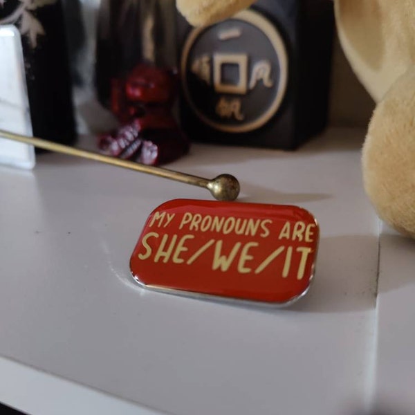 Pronoun / Pronouns Enamel Pin | Design Your Own, Gift | Neopronouns ...