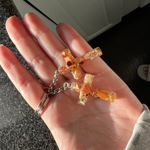 Funeral Flower Petal Memorial Cross Epoxy Memorial Flower Keepsake ...