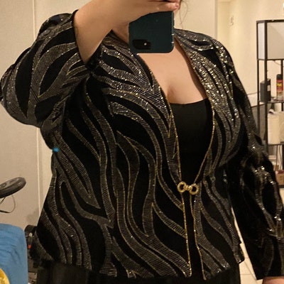 1980s Haband for Her Floral Polyester Short Sleeve Blouse. Fits up to ...