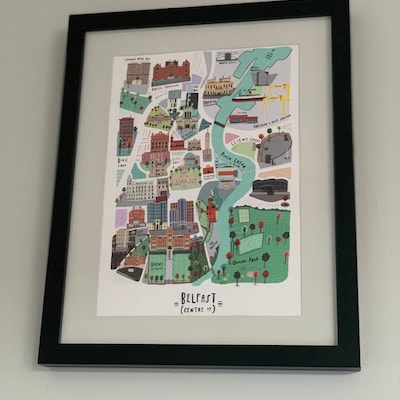 Belfast centre Of Map - Etsy