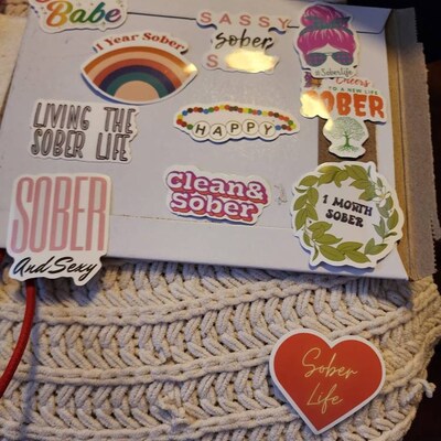 Sobriety Stickers, Sober Stickers, Sober Life, Random Sticker Packs 10 ...