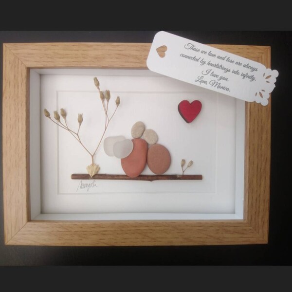 Pebble Art Couple, Pebble Art Picture, Pebble Art Family of 2 ...