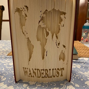 Folded Book Art Pattern World Map Pattern World Map Map | Etsy