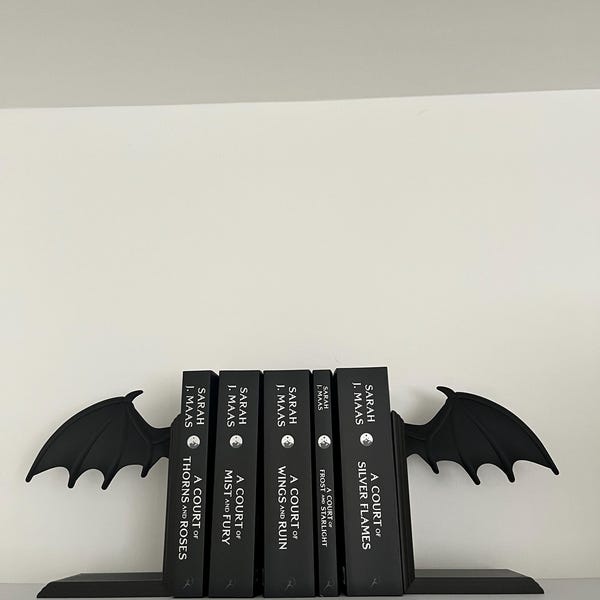 Bat Wings Bookshelf Peek Out Sign - Bookshelf Decoration - Library Book ...