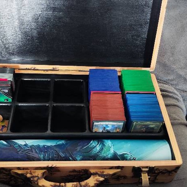 Commander Multi Deck Box, Painted & Stained, Color Options, EDH ...