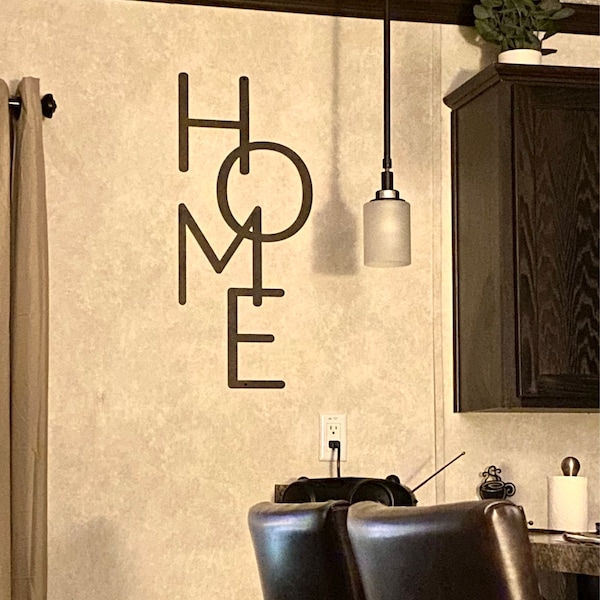 HOME Metal Sign | Vertical HOME Sign | Family Room Wall Decor | HOME ...