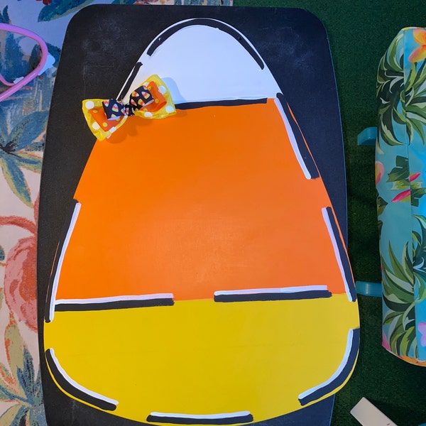 Unfinished Wood Candy Corn Laser Cutout, Wreath Accent, Door Hanger ...