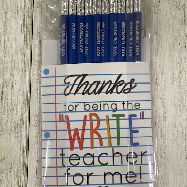 Teacher Appreciation Printable Gift Tags, Write Teacher for Me Teachers ...