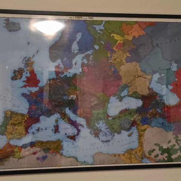 Iberia 1444 History Map Spain - Etsy